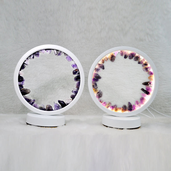 Amethyst Crystal Round Lamp – soulstone